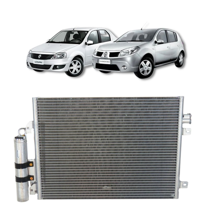 CONDENSADOR RENAULT LOGAN / SANDERO 1.0 / 1.6 8V / 16V 2007 A 2015 - PROCOOLER - Paccini