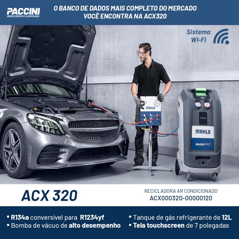 RECICLADORA ARTICPRO ACX 320 (R134A CONVERSIVEL R1234YF) - MAHLE - Paccini
